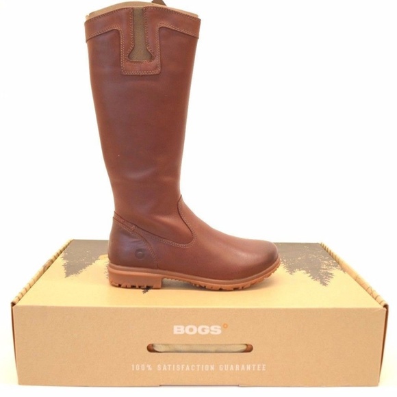 Bogs | Shoes | Bogs Pearl Womens Cinnamon Leather Tall Boots | Poshmark